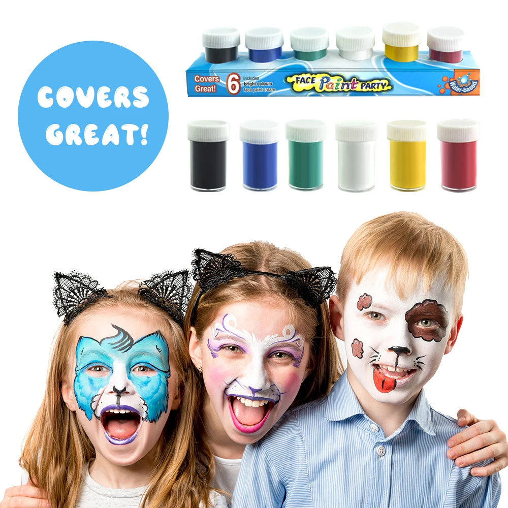 Wholesale Natural Water Activated Face Paint Set Party Makeup ...