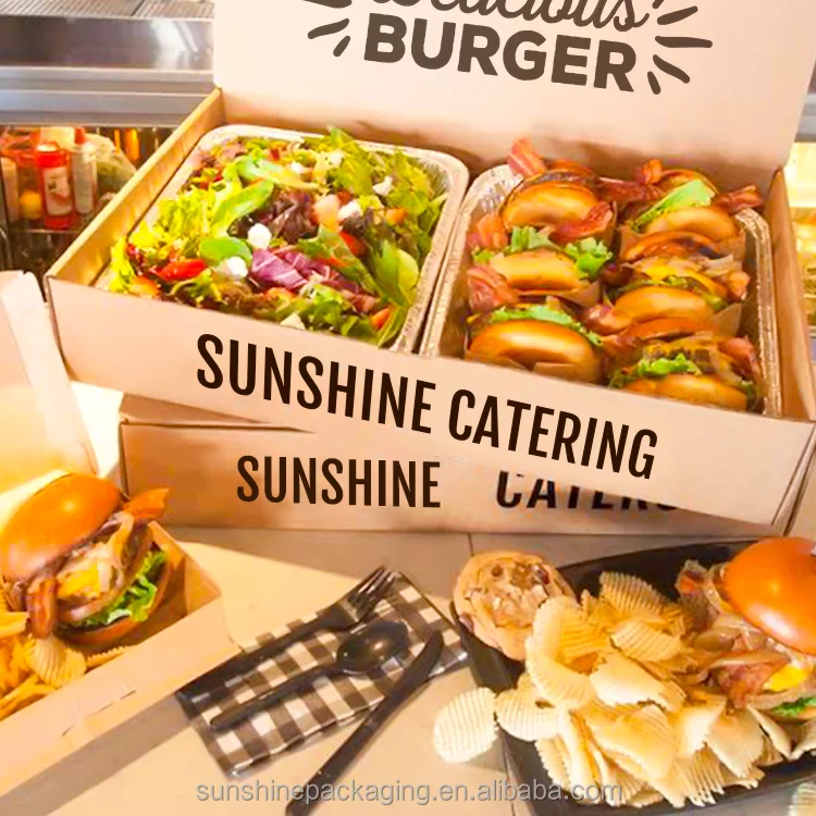 Customized Clam Clamshell Food Packaging - Kraft Paper