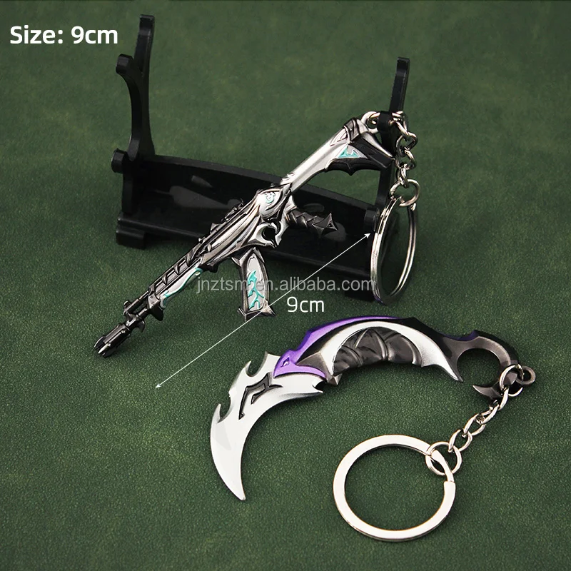 New Valorant Vct Lock In Valorant Knife Metal 8cm Keychain Mini Model ...