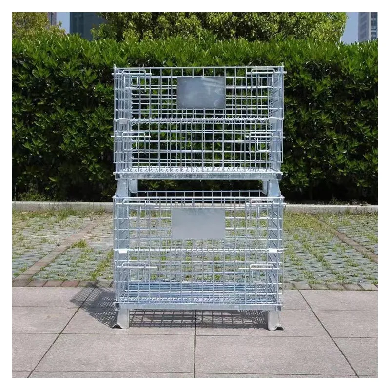 Portable Stackable Steel Wire Mesh Pallet Cage Steel Cages For Storage ...