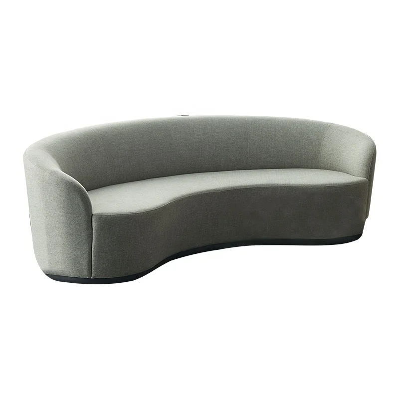 Modern Curved Sofa Couch Living Room Canape Courbe Upholstery Fabric ...