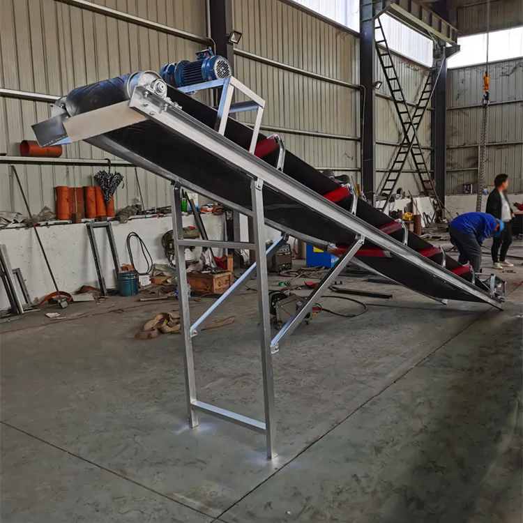 Small Removable Cement Carbamide Belt Conveyor 50kg Bags Loading ...