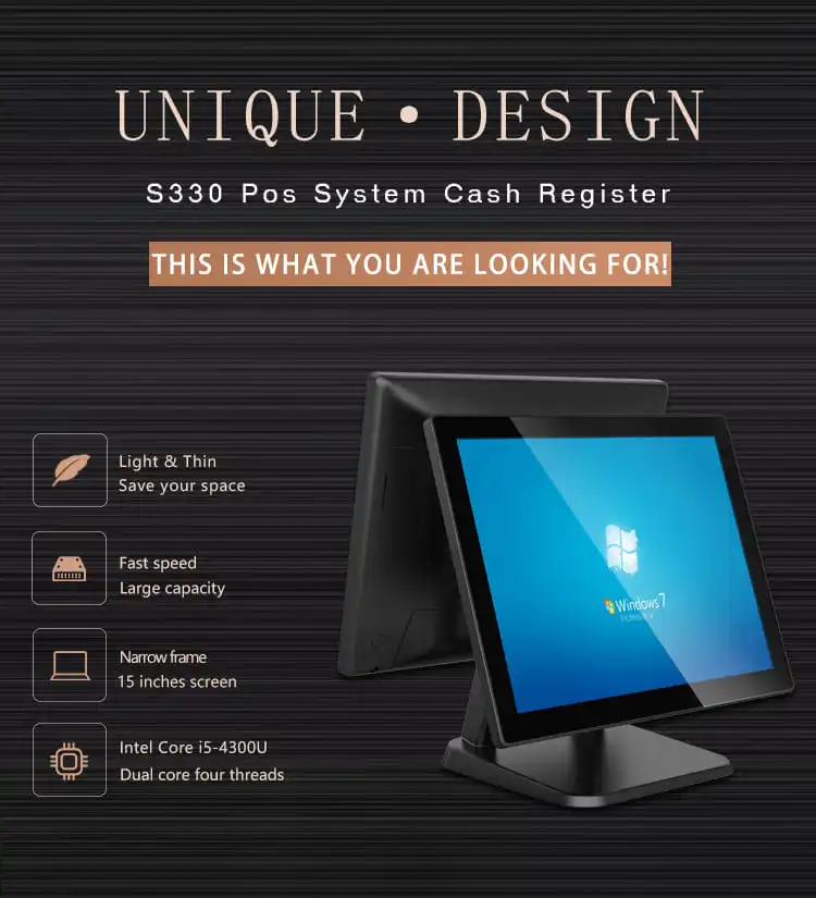 POS Equipment Front of House Terminal 15 Inch Capacitive Restaurant POS ...