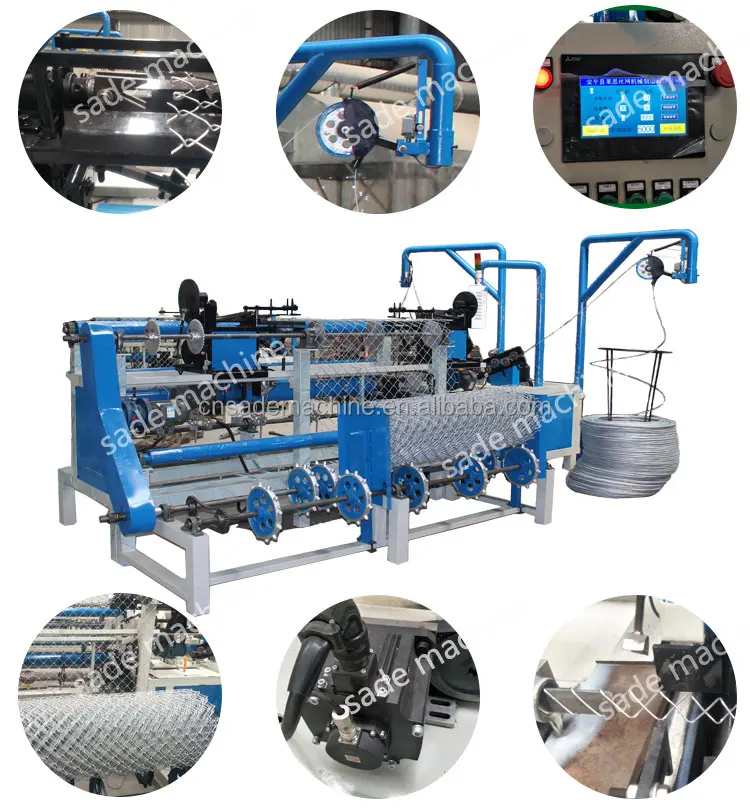 Chain Link Fencing Reinforcing Meshes Making Machine / Chain Link Fence ...