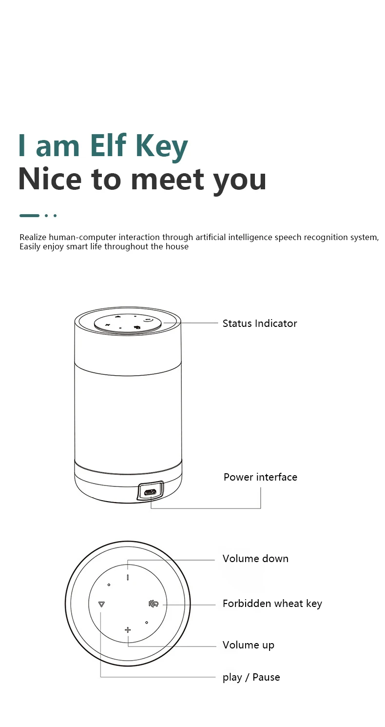 Tuya Smart Speaker - Mini, Portable, and Voice-controlled