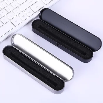 Black Metal Tin Box Logo Customize Pen Case Gift Pen Tin Box - Buy ...