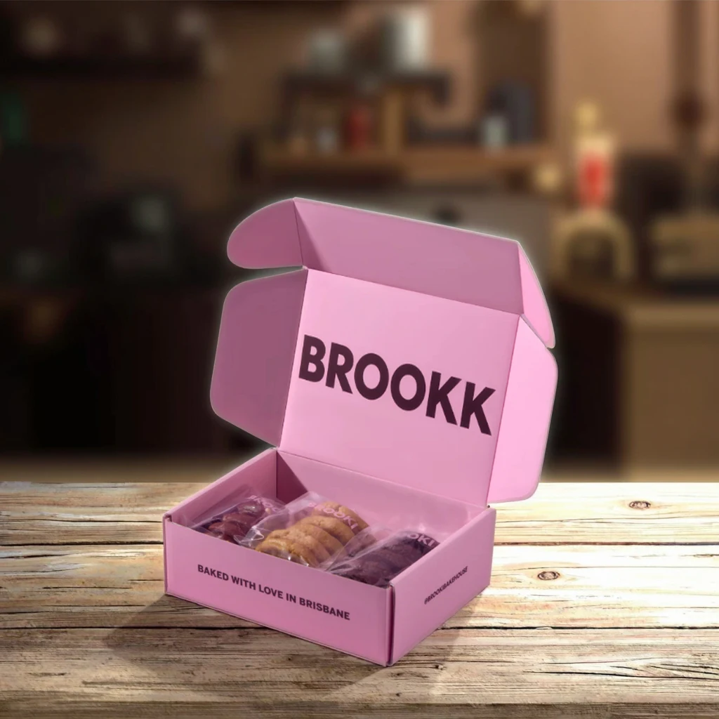Eco-friendly Delivery Cookie Box - Thick Corrugated Cardboard