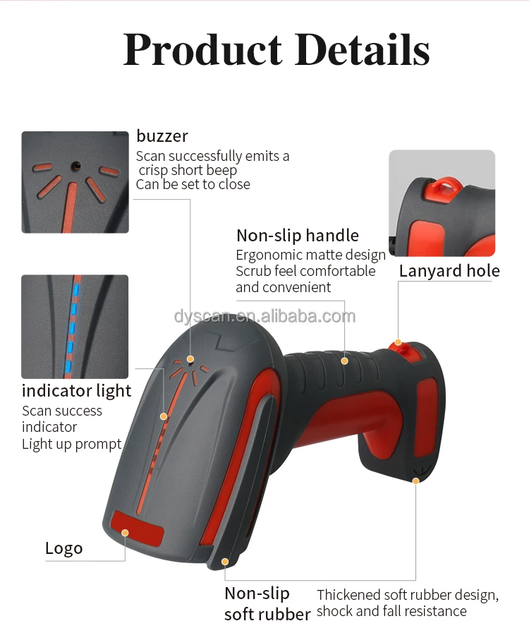 Usb Rs232 Ccd Barcode Reader Industrial Grade Waterproof Ip68 ...