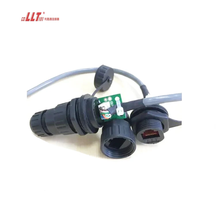 Rj45 8p8c Cat5e Cat6 Ip67 Panel Mounted Ethernet Waterproof Cable ...