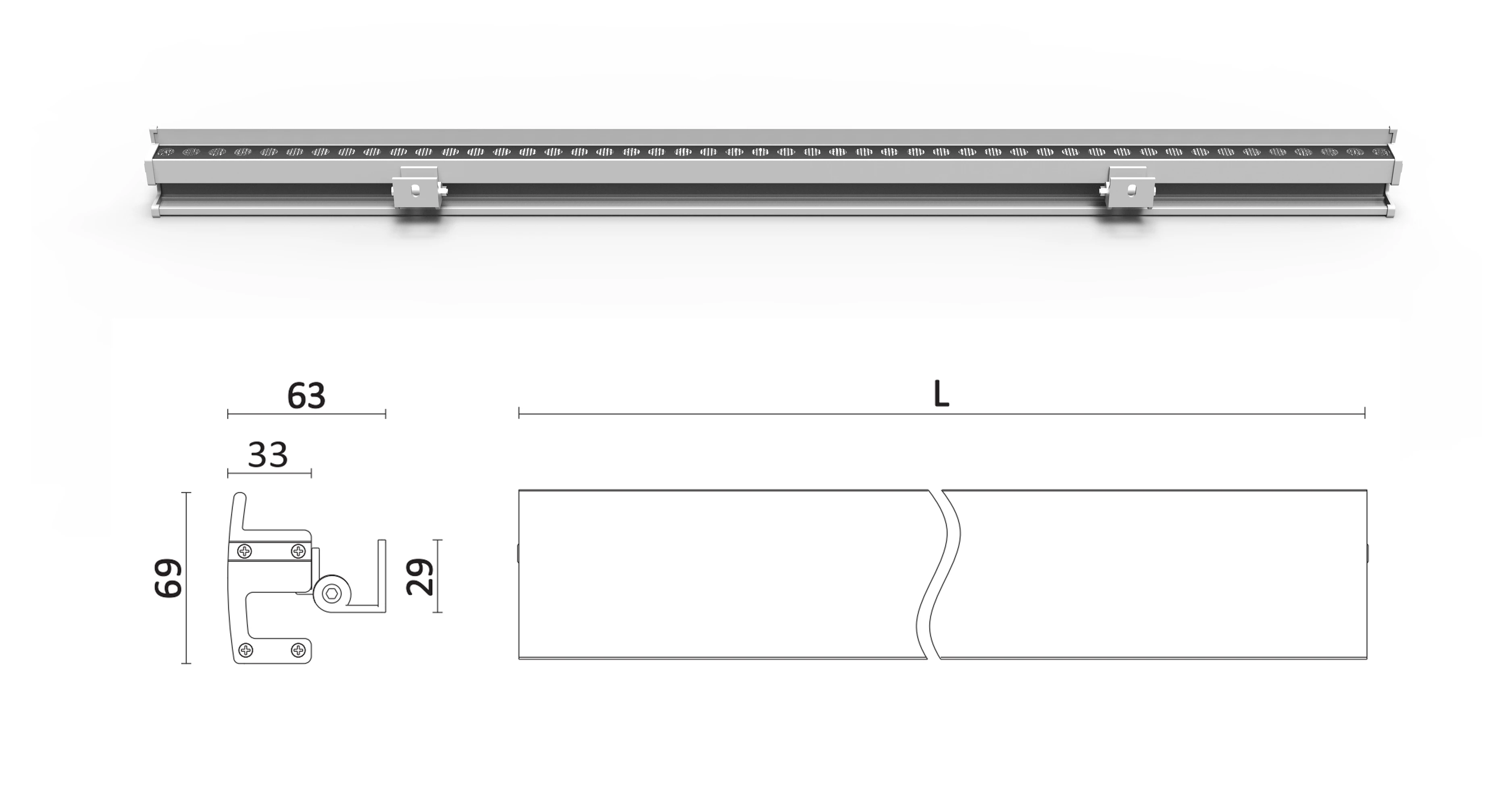 Hotel Commercial Dc24v Ip66 Led Wall Wash Lamp 15w 18w 24w Led Wall ...