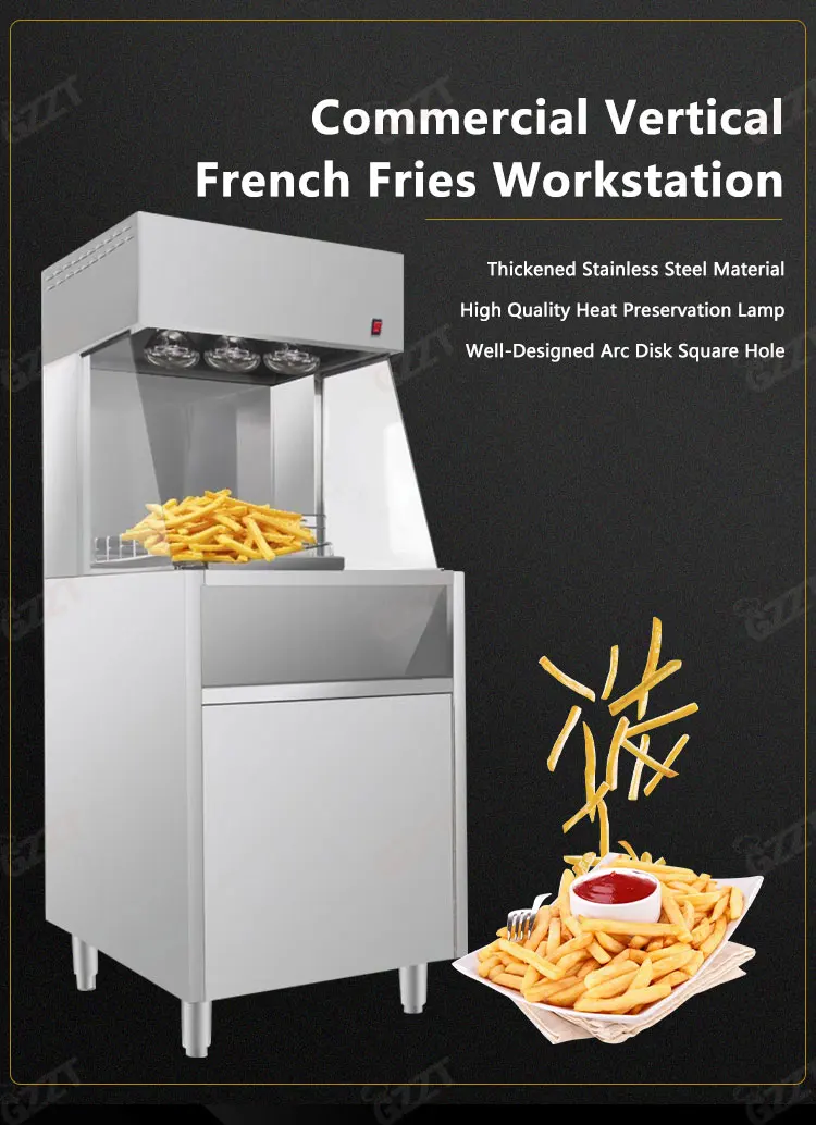 Efficient Temperature Uniform Fast Food Mcdonalds Chips Warmer