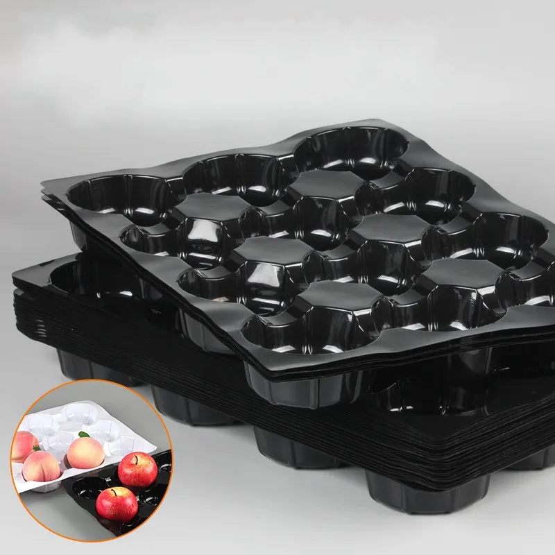 Black Fruit Plastic Inner Tray Plastic Apple Peach Tomato Display ...