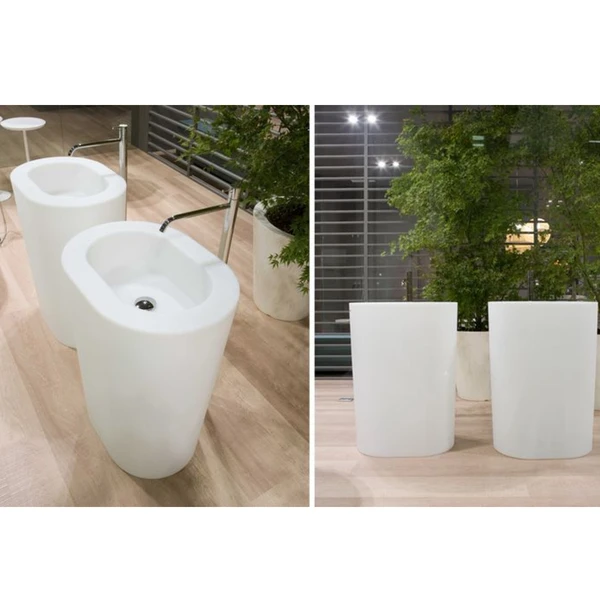 2024 Led Lighted Wash Basin Marble Stone Multi-purpose Bathroom Under ...