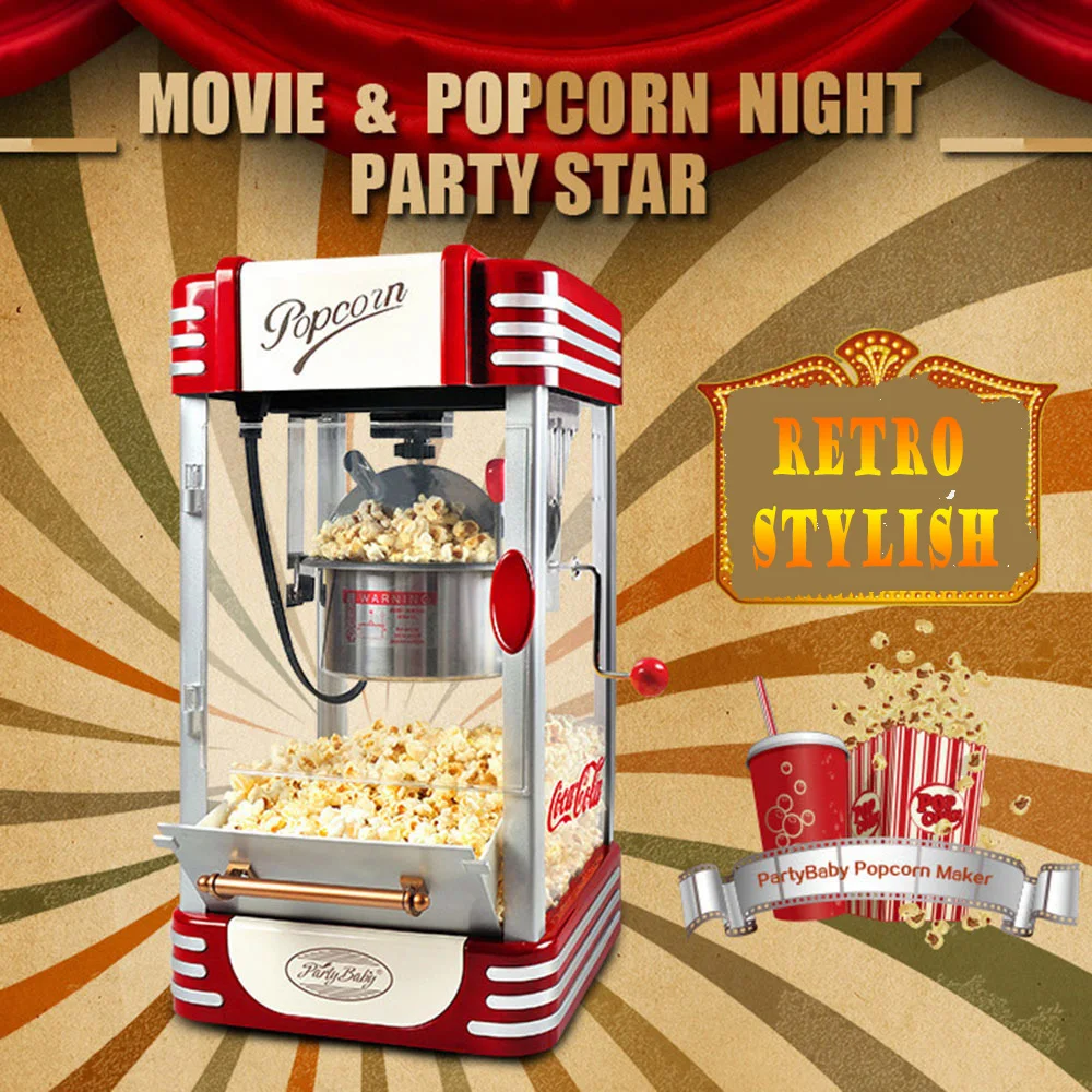 Mini Popcorn Machine - High Productivity for Home & Commercial