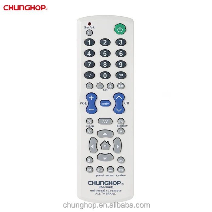 Chunghop RM-306E Universal TV Remote Control - ABS Design, CE ROHS ...