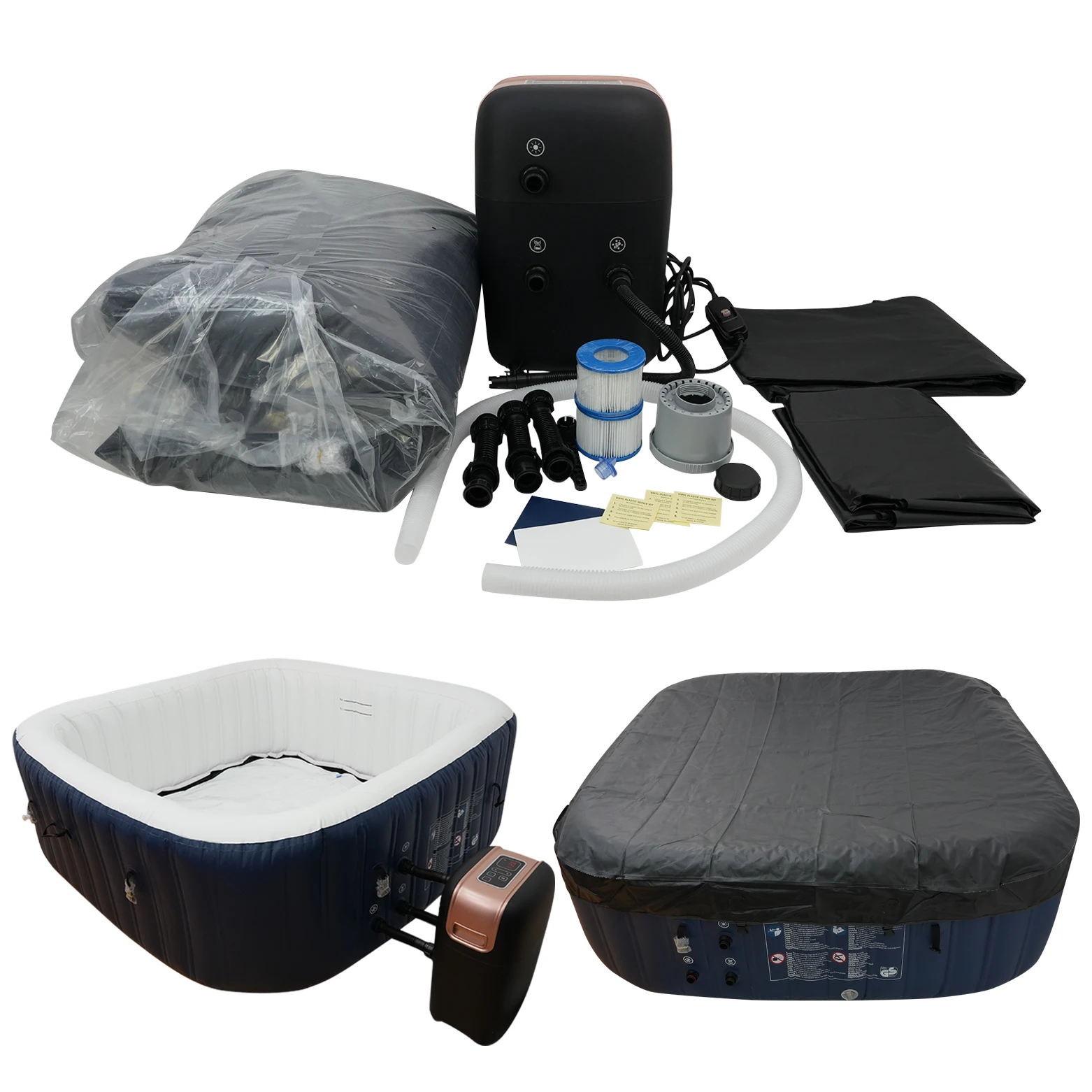 New Outdoor Massage Hot Tubs and SPAs Pool 2 Person Inflatable Hot Tub ...