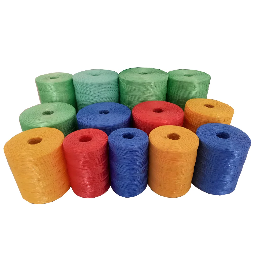 Pp Film Rope 1mm Agricultural Baler Twine Blue Color Pp Fibrillated ...