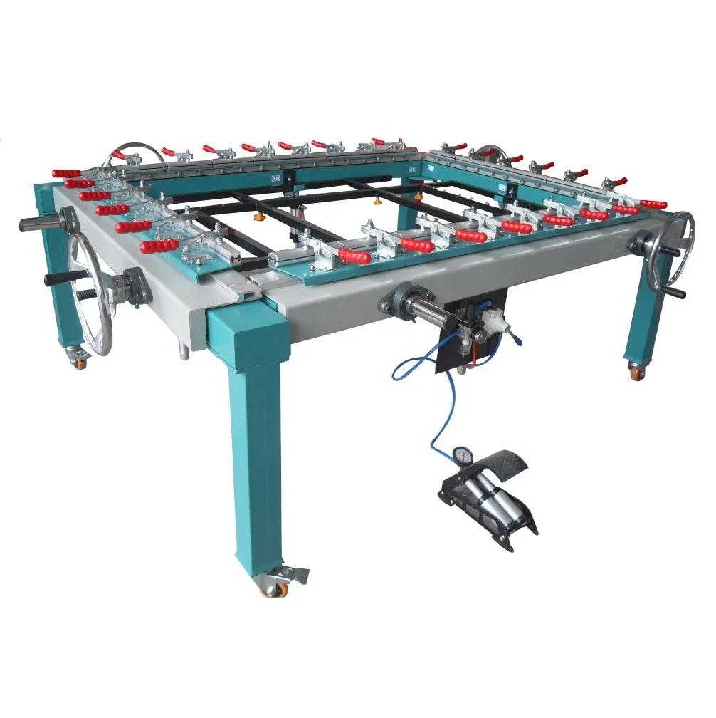 Na108 Pneumatic Screen Stretching Machine 120*150cm Screen Stretching ...