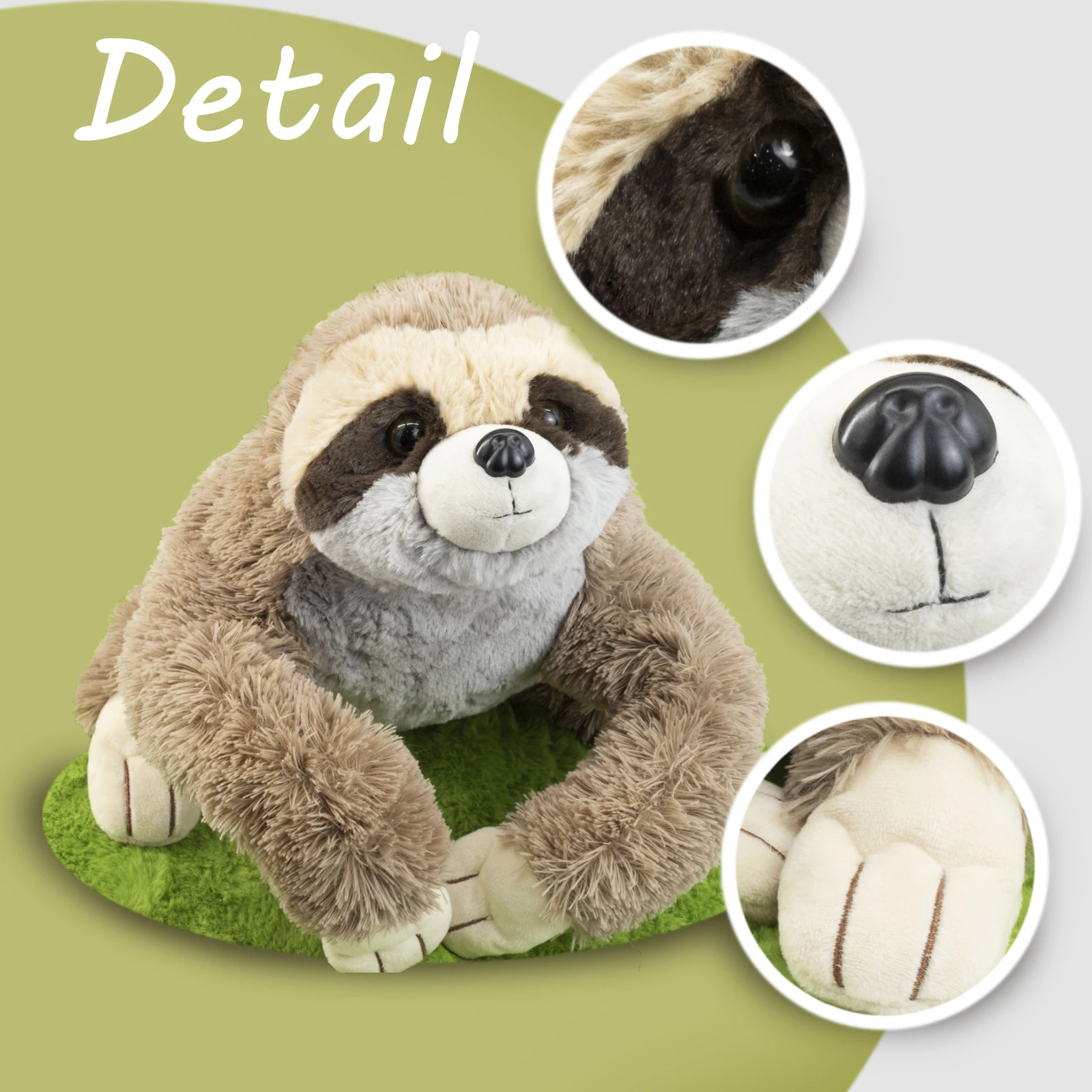 Alibaba.com: Custom Soft Animal Doll, Realistic 3D Stuffed Sloth Plush ...