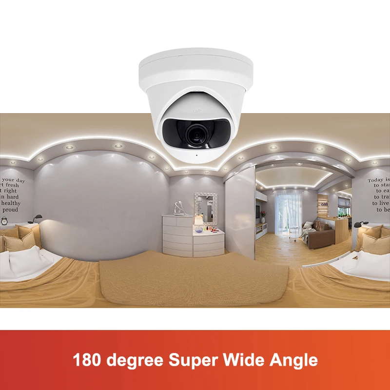 Hik Original DS-2CD2345G0P-I 4MP POE IP Camera - 180° Wide Angle