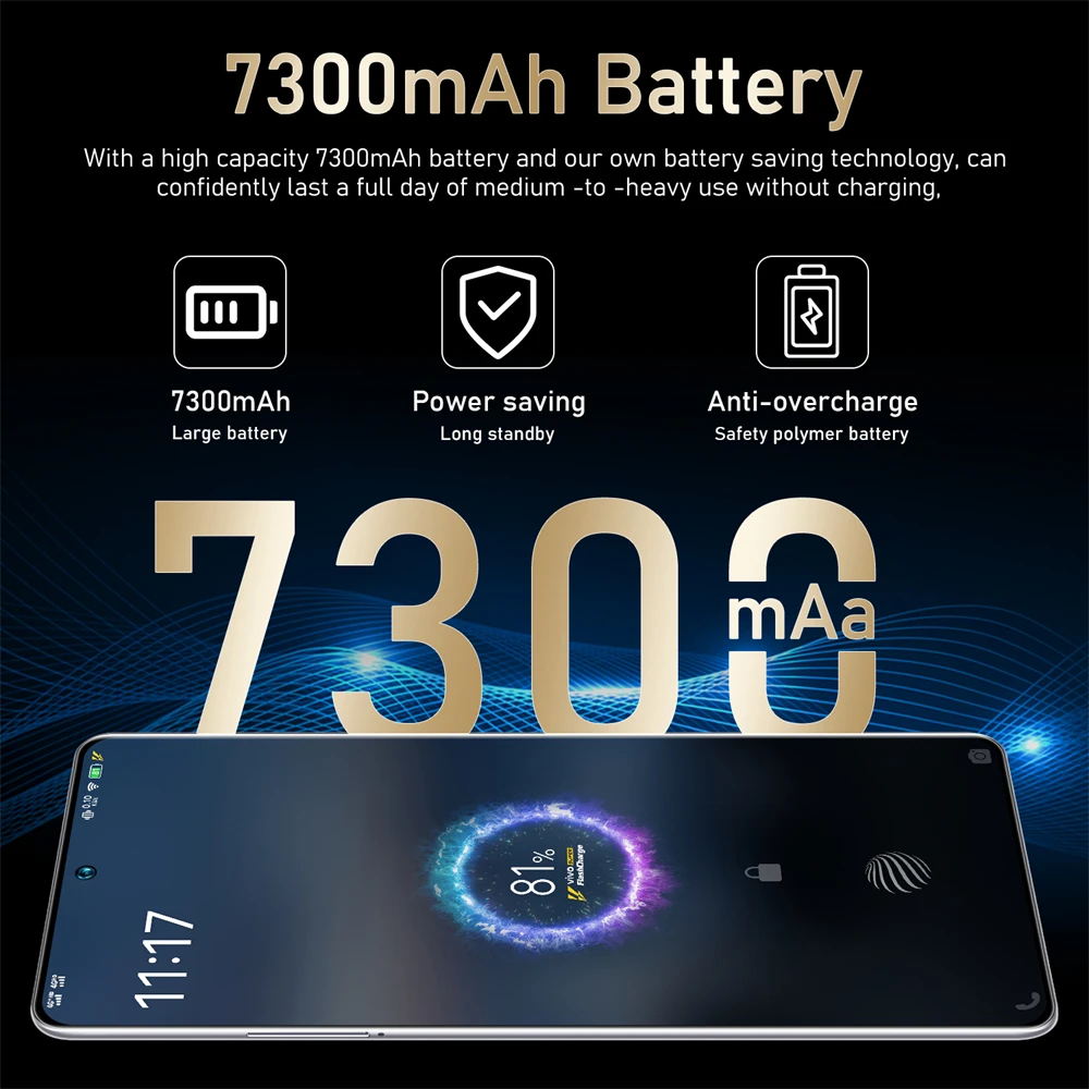 M12 Ultra 7.3inch Smartphones - Gaming, Shockproof, and Waterproof