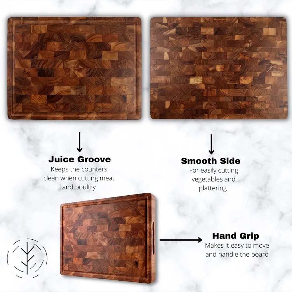 Wholesale Large End Grain Acacia Wood Chopping Blocks