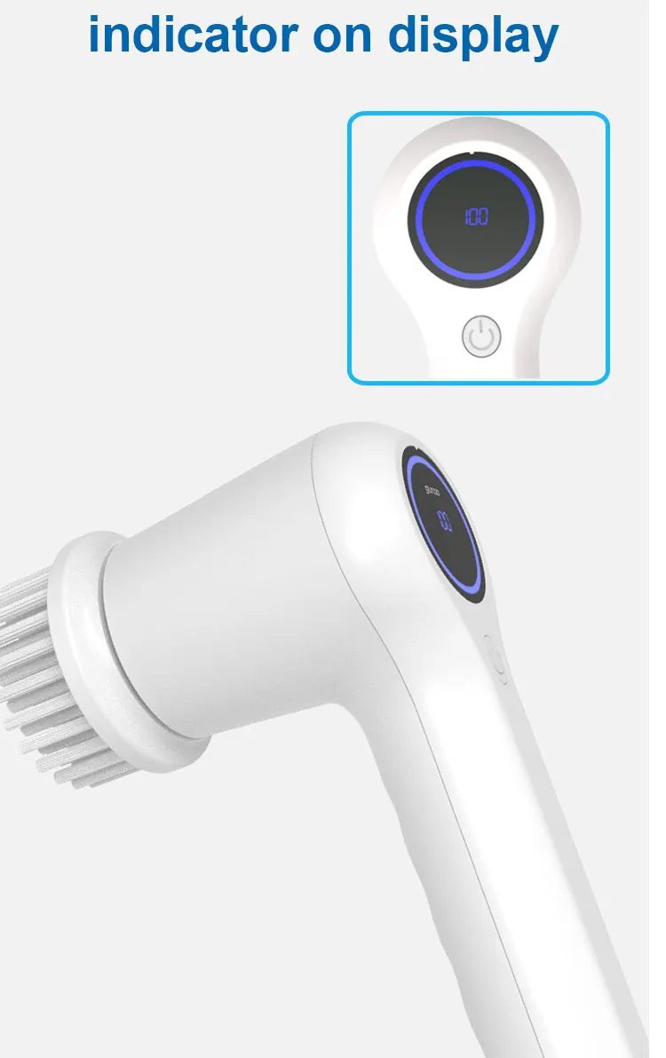 Electric Rotary Spin Sink Cleaner With Handle Cordless Magic Clean Bath ...