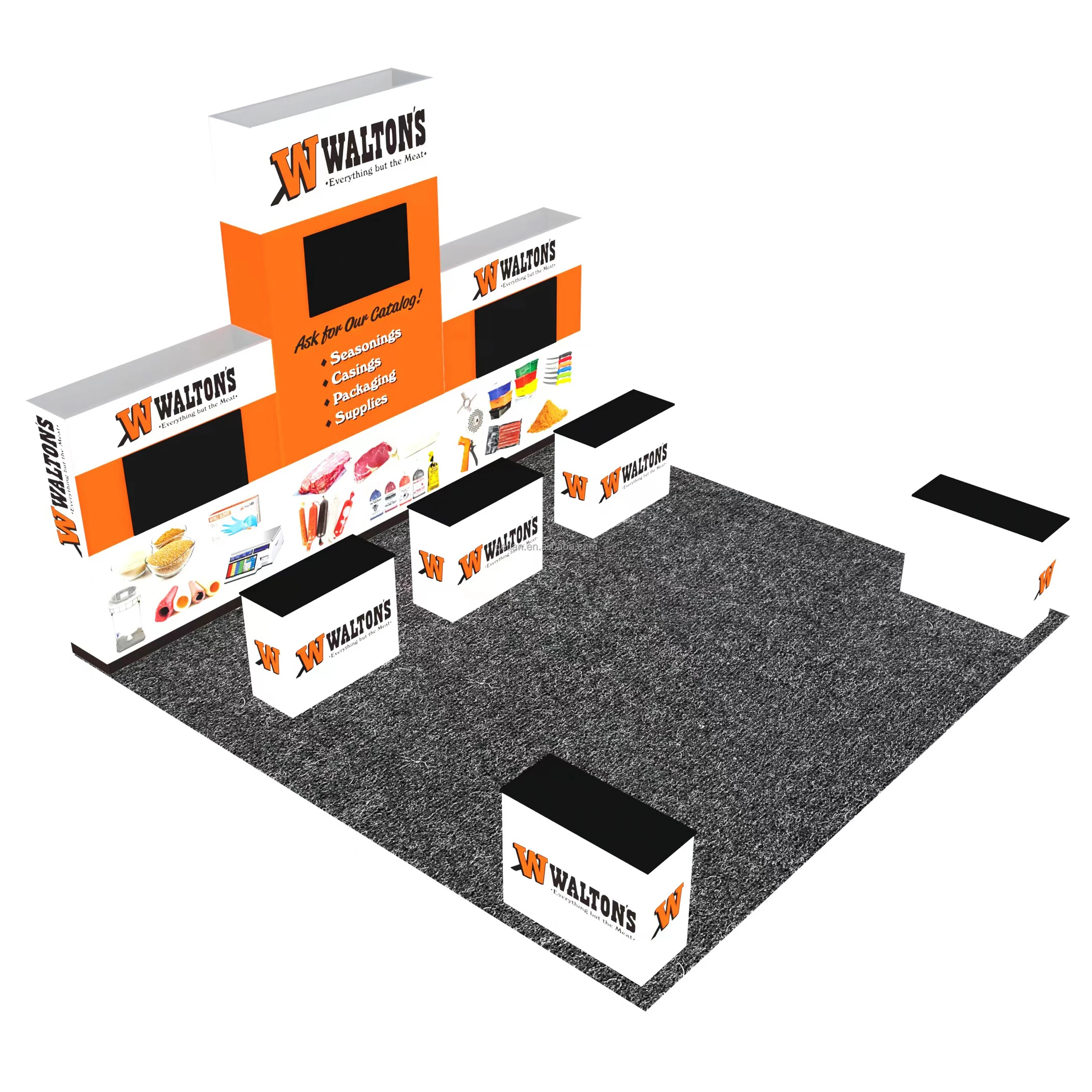 3x6 Portable Booth Exhibition Stand - Detian Display