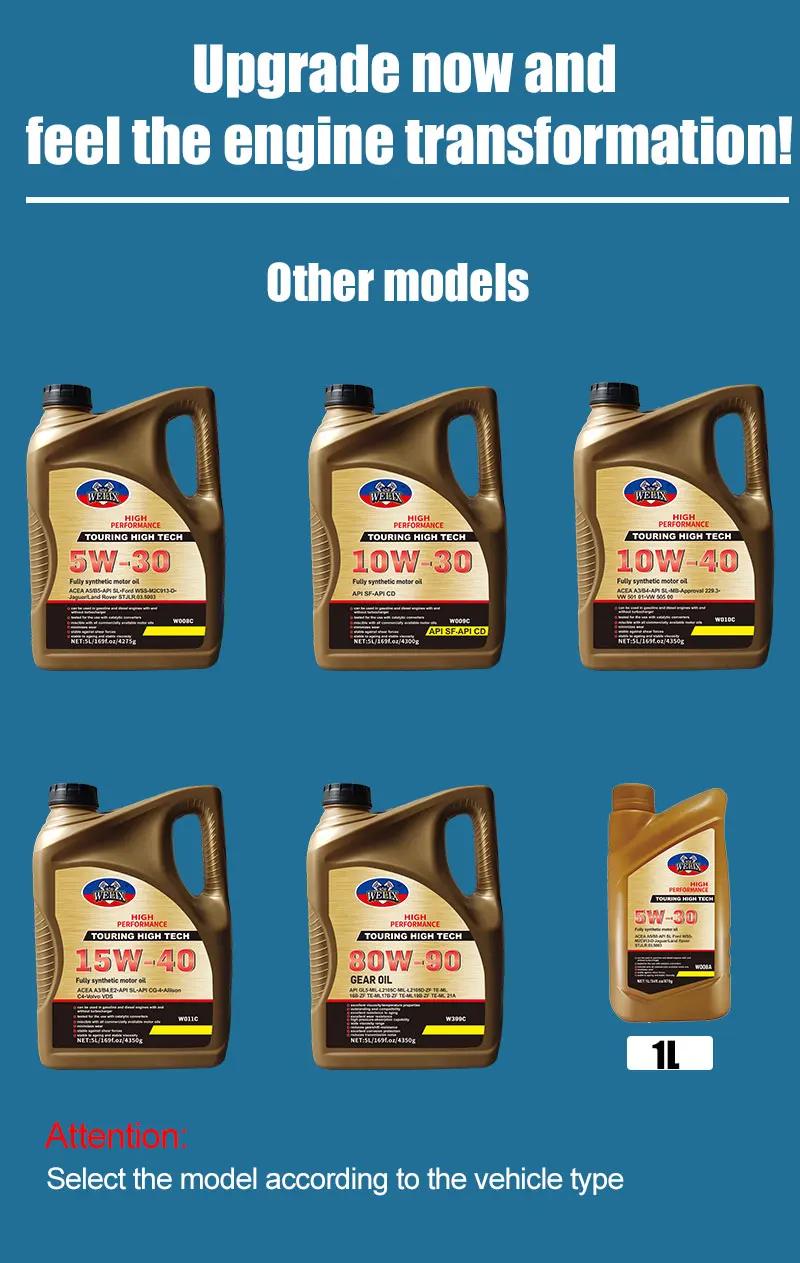 High 1L Fully Synthetic 10W30 Motor Oil Excellent Antioxidant ...