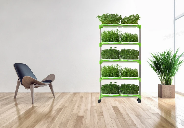 Indoor 6 Tiers Hydroponics Stand Double Decked Propagator Germination ...