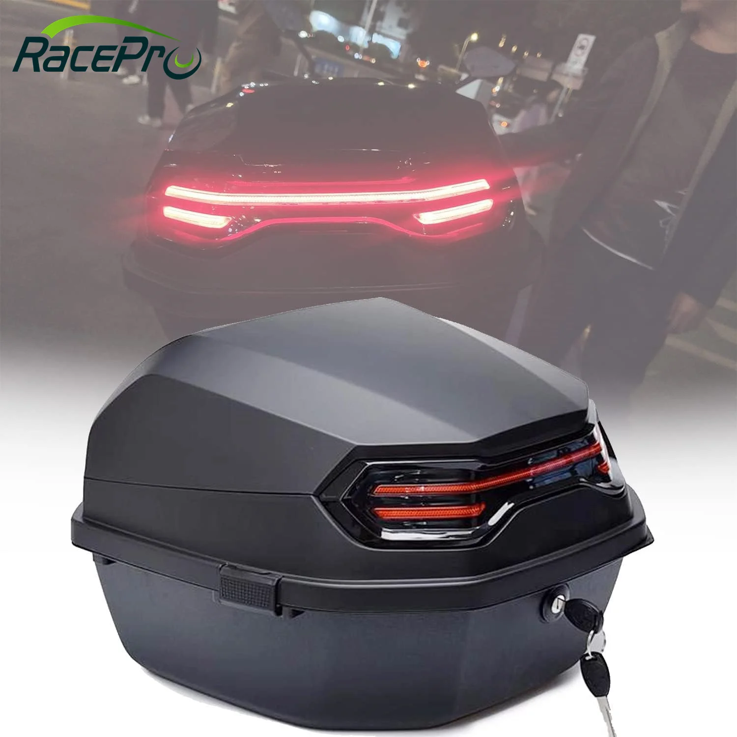 Racepro Universal Motorcycle Top Case Motorcycle Trunk Universal Helmet ...