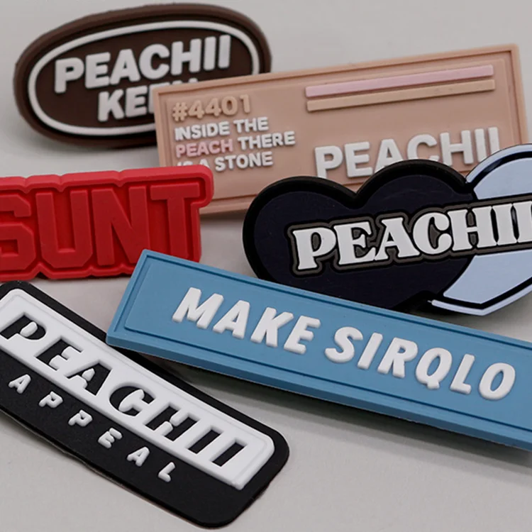 Eco-friendly Custom Clothing Rubber Logo Label Silicone Label Embossed ...