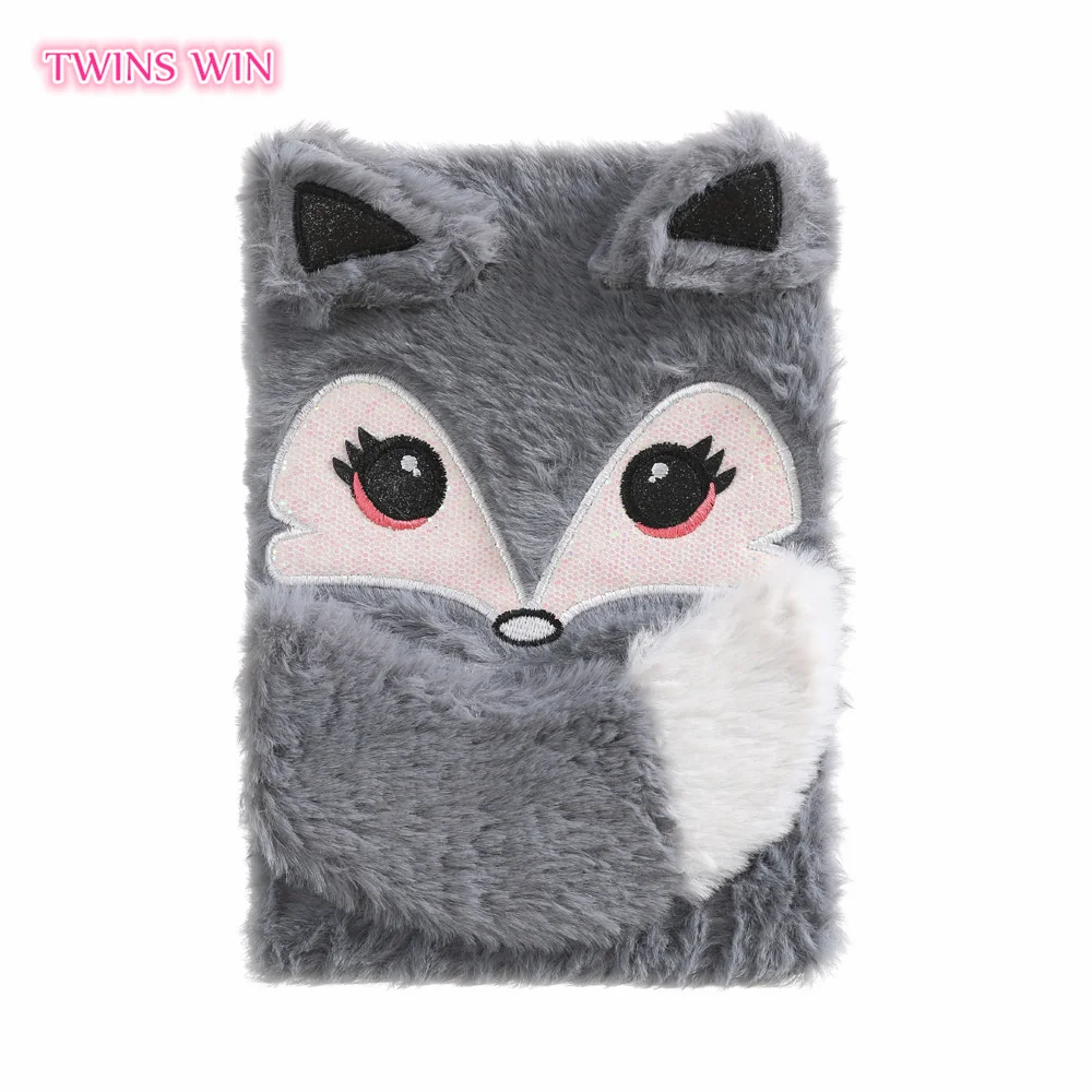 Small Animal Cartoon Stationery Notebook - Plush Cover