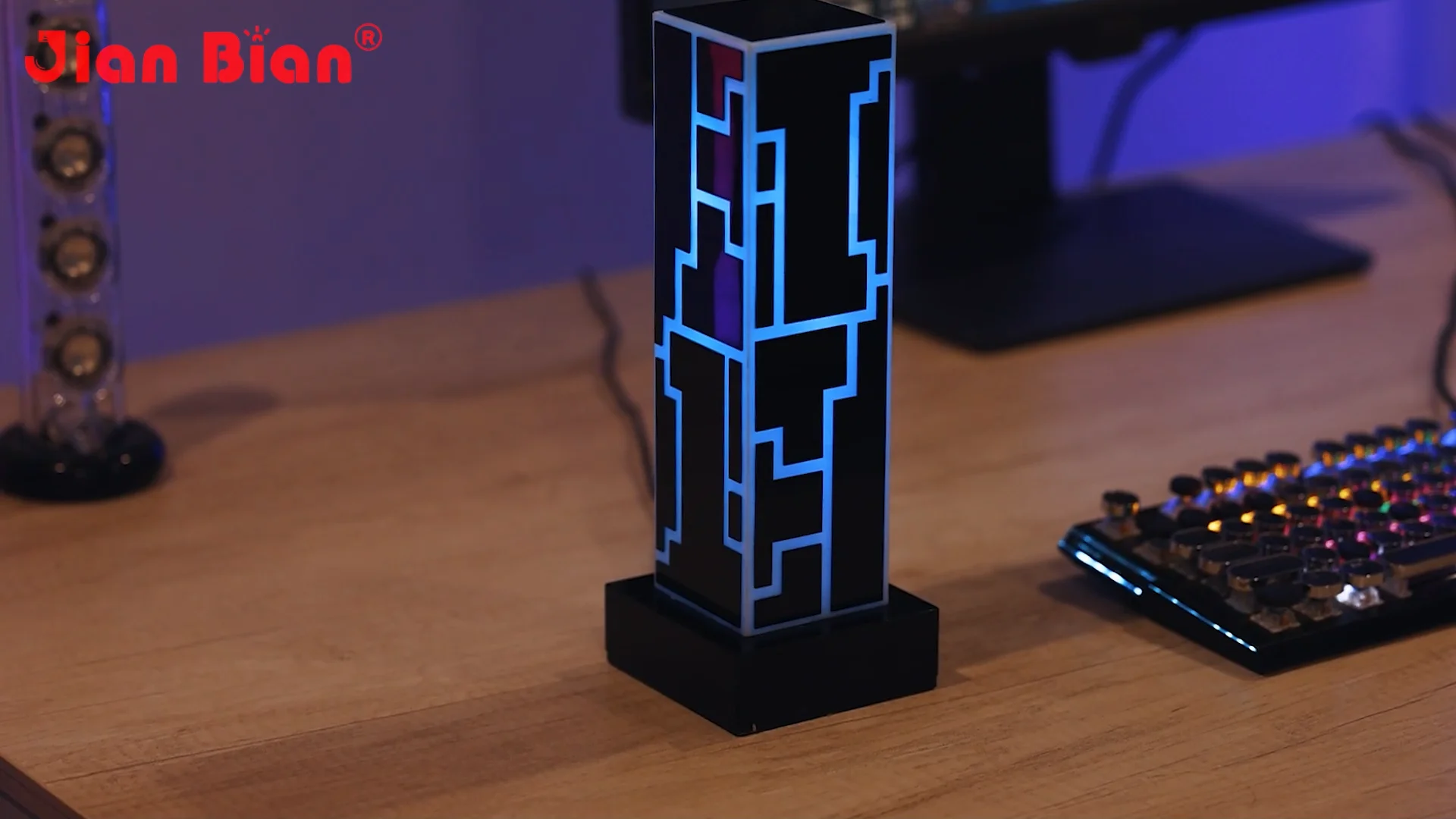 Modern Computer Desktop Decorative Led Cube Light Colorful Acrylic ...