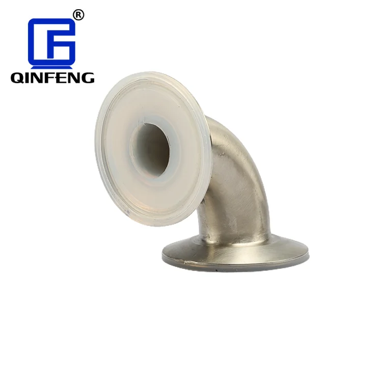 PFA Lined Sanitary 90 Degree Elbow, ISO/DIN/SMS 3A Tri-Clamp Fitting ...