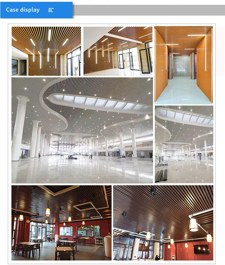 U Shaped Aluminum Slat Baffle Ceiling - Modern Decorative
