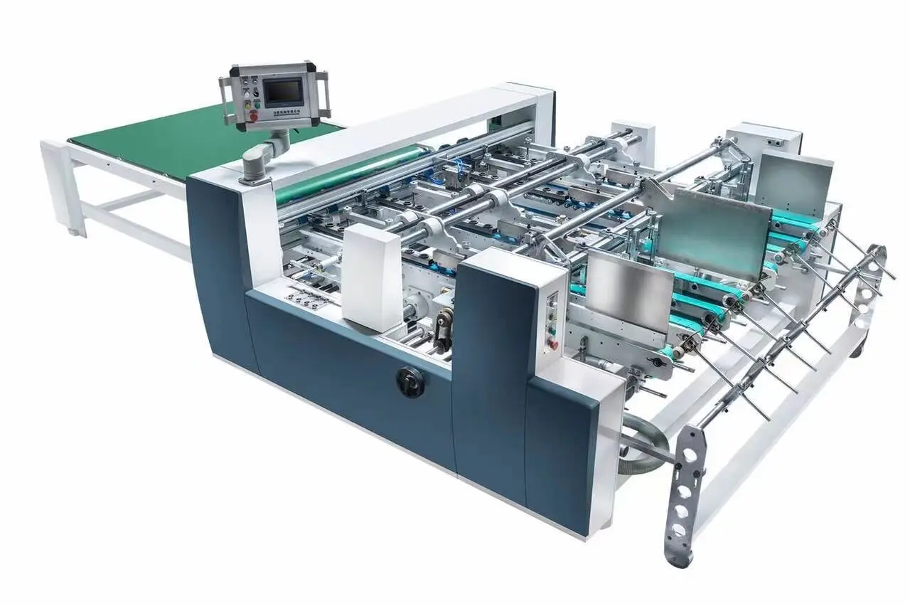 Good Design Semi-Auto Carton Box Folder Gluer/Press Pasting Box Machine ...
