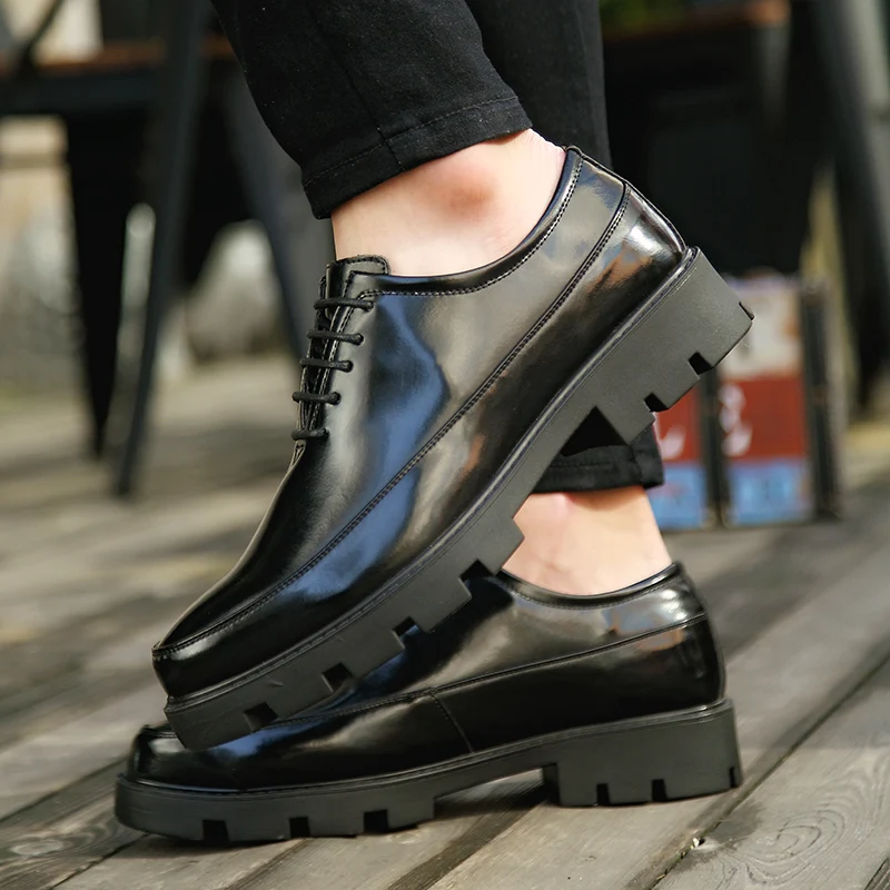 Men Leather Shoes With Diamond Standard Size Point Toe Formal Occasion ...