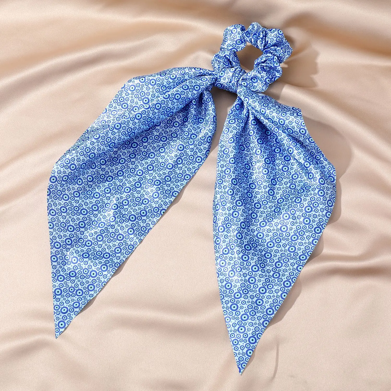 Evil Eye Handmade Silk Satin Scarf Scrunchie/ Gift Ideas/ Silk Satin ...