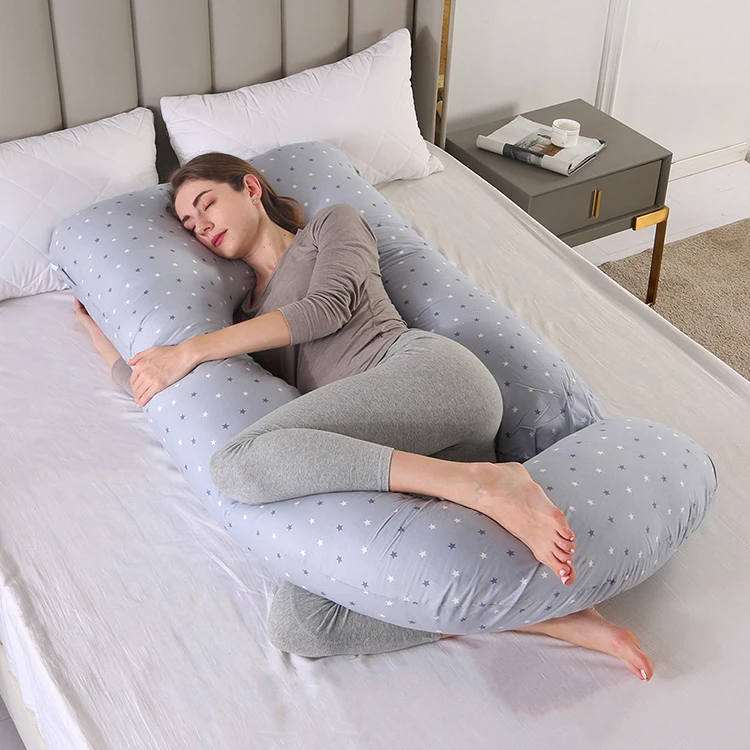 Wholesale Crystal Velvet J-Shaped Body Pillow - Adjustable & Foldable