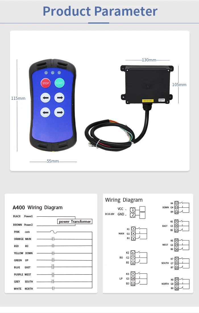 A400 LCC Telecrane Radio Truck Ramp Tailgate Wireless Control