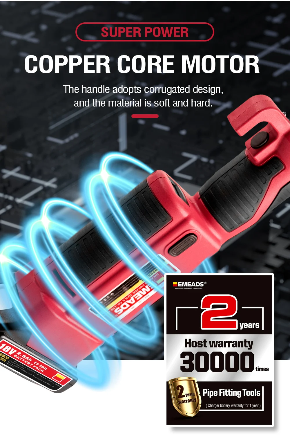 Emeads GES-1525 Crimping Tool - Efficient Copper Pipe Press