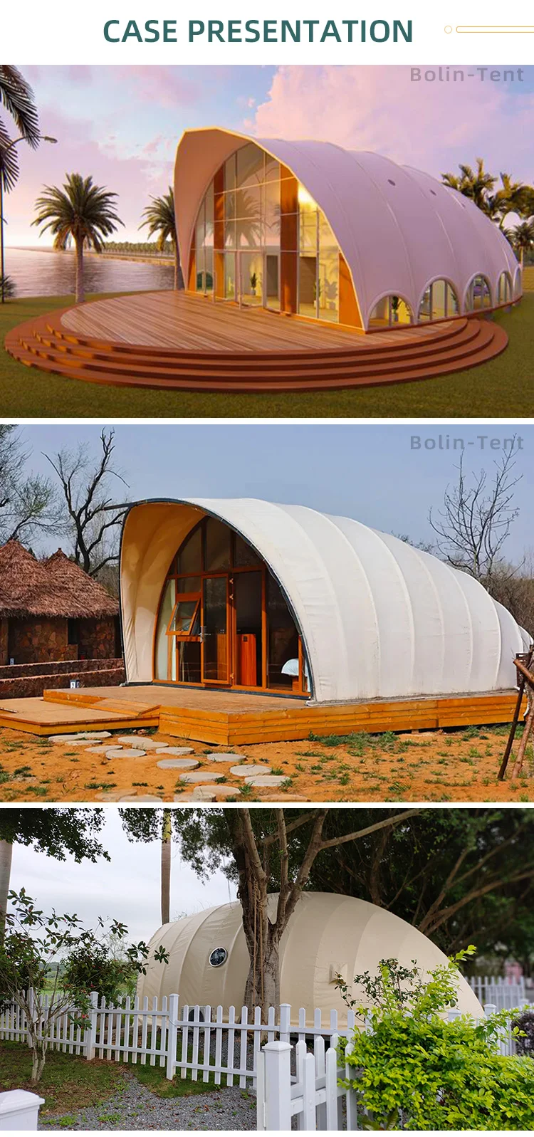 Customize PVDF Shell Shape Tent Glamping Hotel Tent Camping Safari for ...
