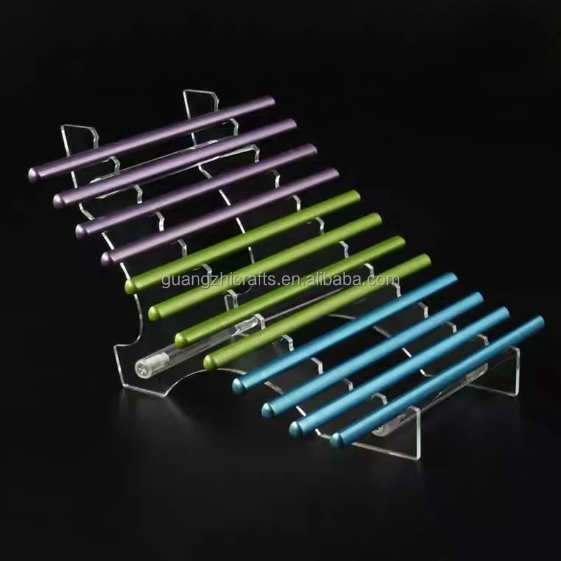 Clear Acrylic Pencil Holder Stand Custom Transparent Acrylic Single Pen ...