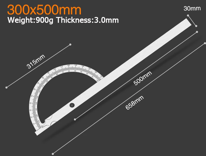 Stainless Steel Adjustable Angle Finder Ruler - Professional Tool
