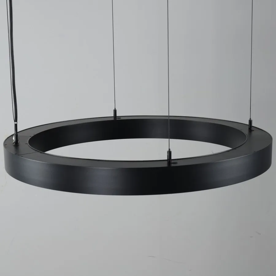 Simple Led Chandelier Lamp Office Led Hanging Lights Round Circle ...