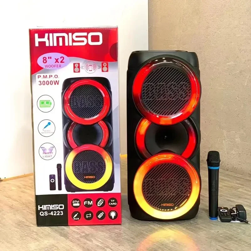 Qs-4223 New Parlantes Kimiso Double 8inch Horn Speaker Big Tws Multi ...