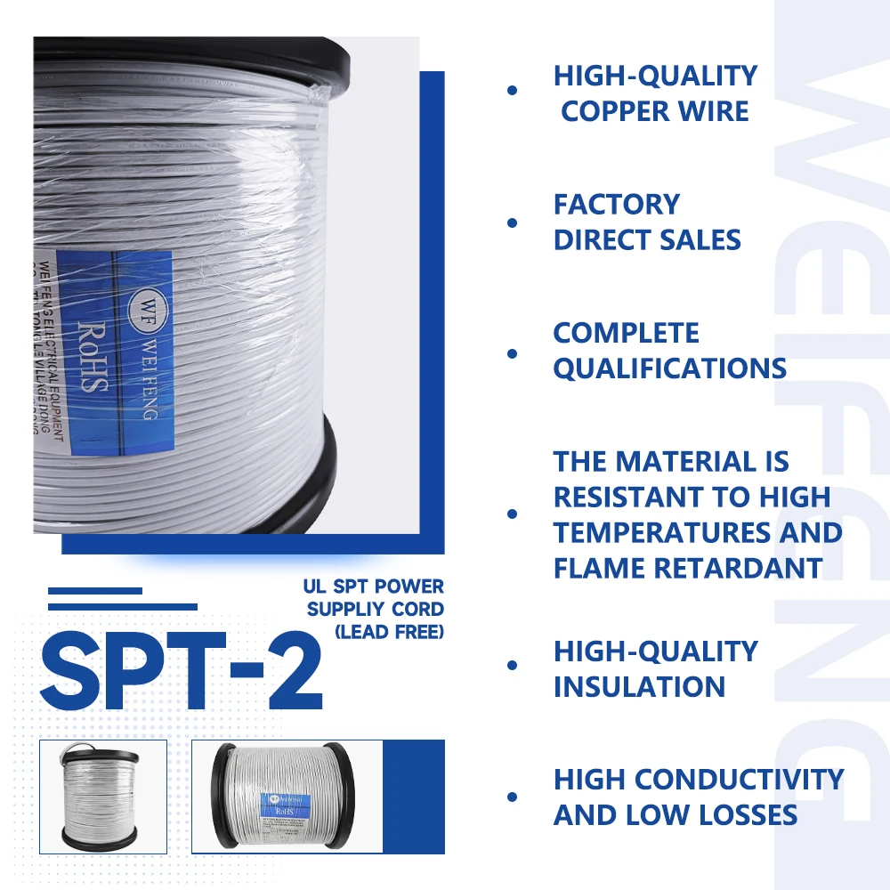 Alibaba.com: 18AWG 300/300V PVC insulated flexible SPT-2 stranded power ...