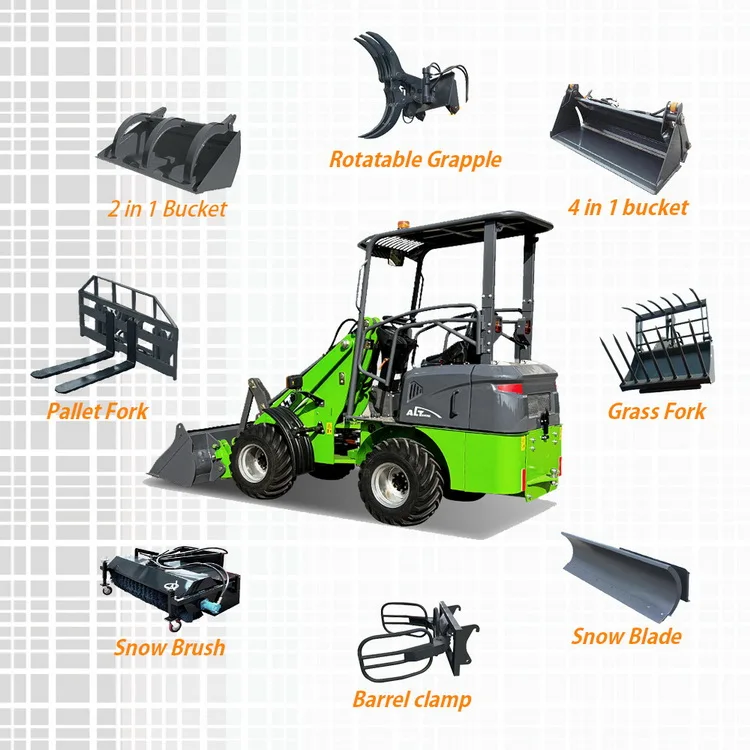 AOLITE E606 - 4x4 Electric Mini Loader with 650kg Capacity