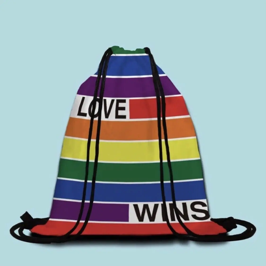 Fashion Special Strip Backpack Pride Festival Gay Rainbow Drawstring Bag Tote New - Buy Pride ...